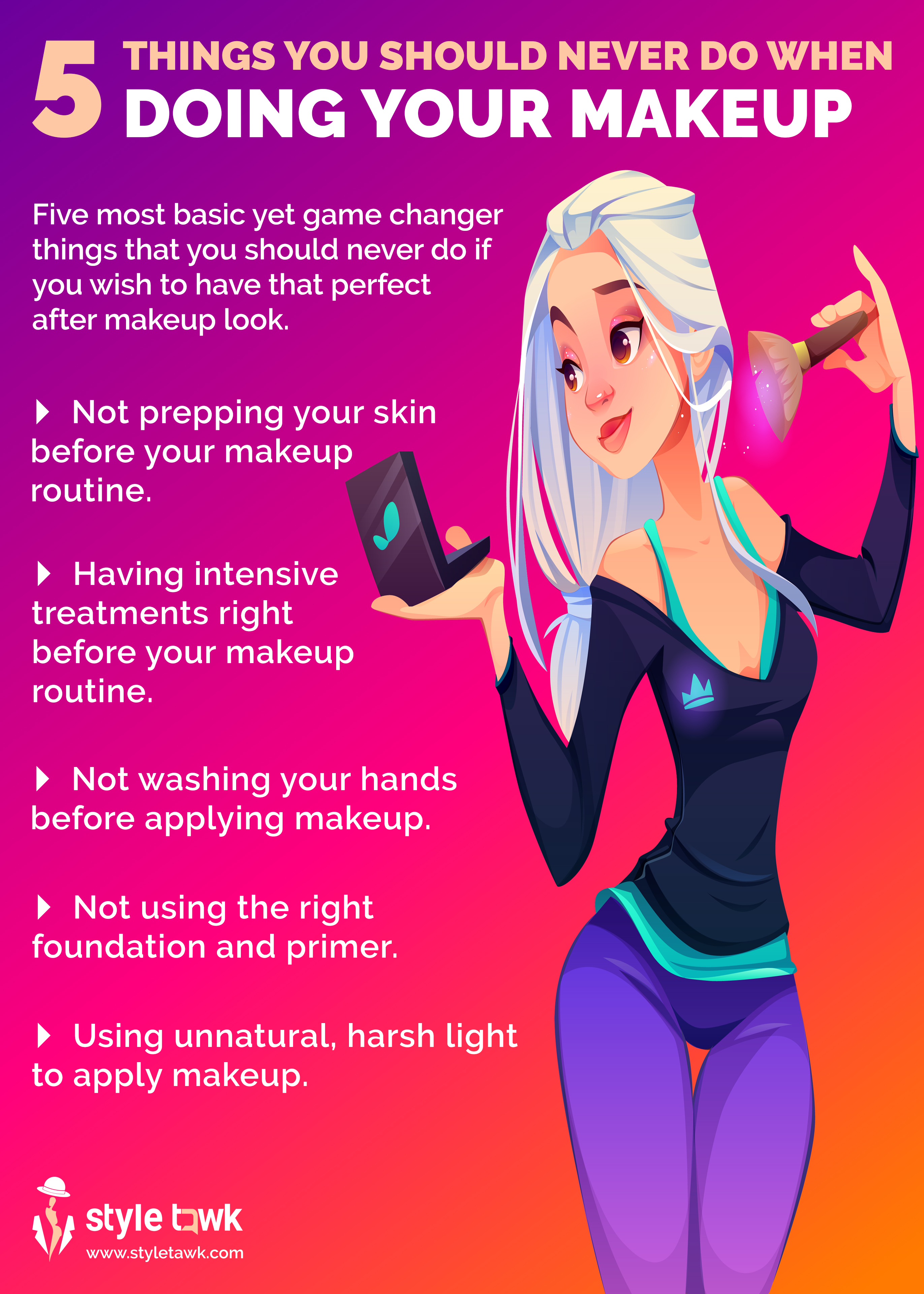 5 Things You Should Never Do When Doing Your Makeup - StyleTawk